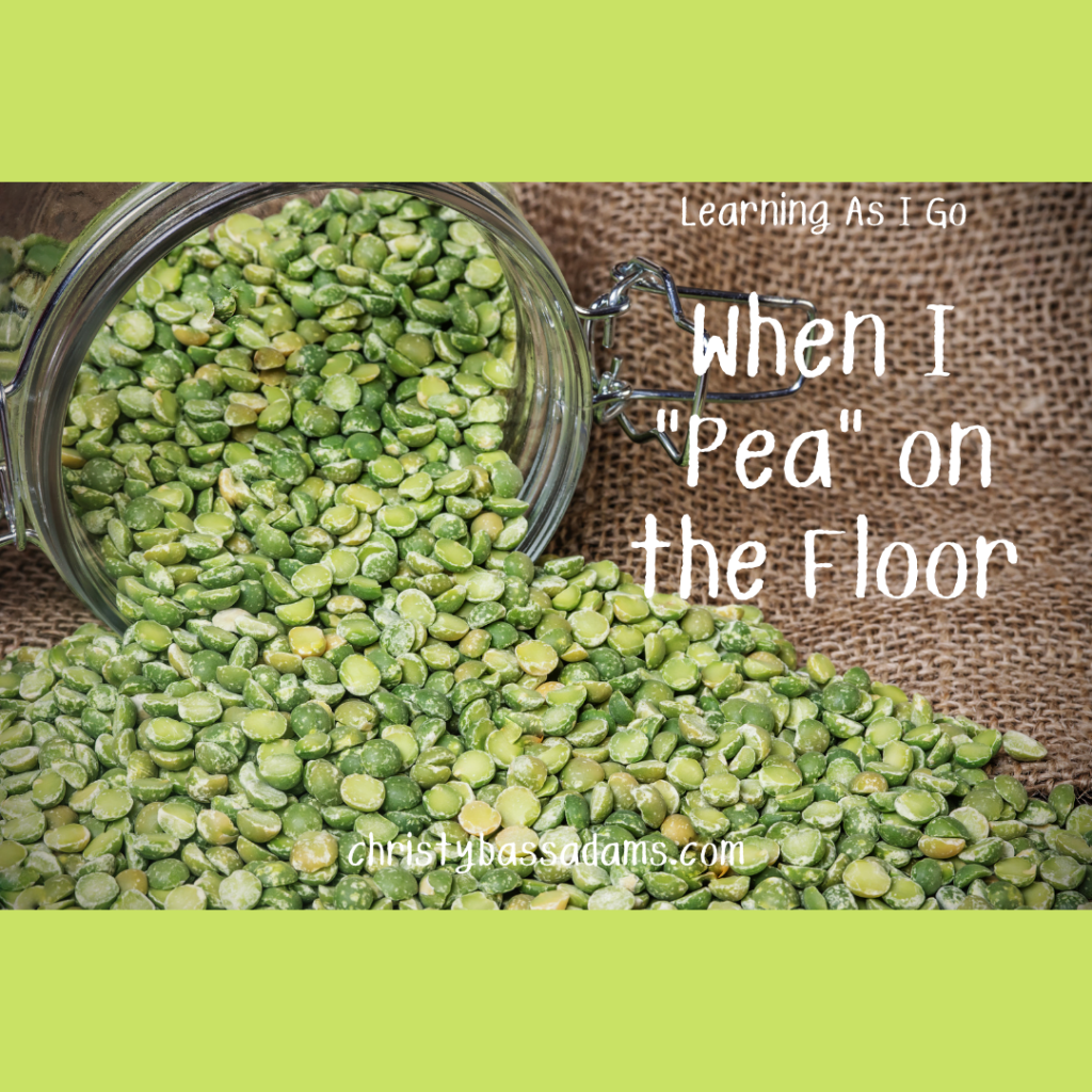 When I "Pea" on the Floor - Learning As I Go